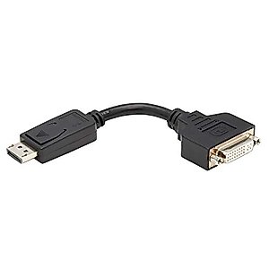 Tripp Lite DisplayPort to DVI Adapter Cable DP2DVI Video Converter for DP-M to DVI-I-F 6in (P134-000)