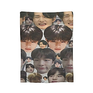 Stray Kids Hyunjin Blanket Ultra-Soft Micro Fleece Blankets Throw Blankets Decoration Gift for Decor Home Sofa,Office,Dormitory Bed car Camp Couch All Seasons