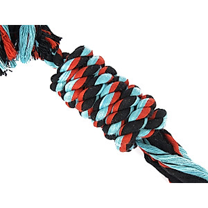 AARON LEATHER GOODS VENDIMIA ESTILO Dog Chew Toys, Heavy Duty Dental Dog Rope Toys Kit for Small - Medium Dogs,2 Knots Indestructible Dog Toys, Cotton Puppy Teething Chew Tug Toy