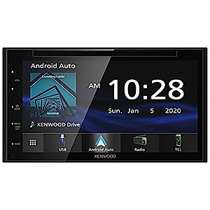 KENWOOD DDX5707S Double Din DVD Car Stereo with Apple Carplay and Android Auto, 6.8 Inch Touchscreen, Bluetooth, Backup Camera Input, Subwoofer Out, USB Port, A/V Input, FM/AM Car Radio