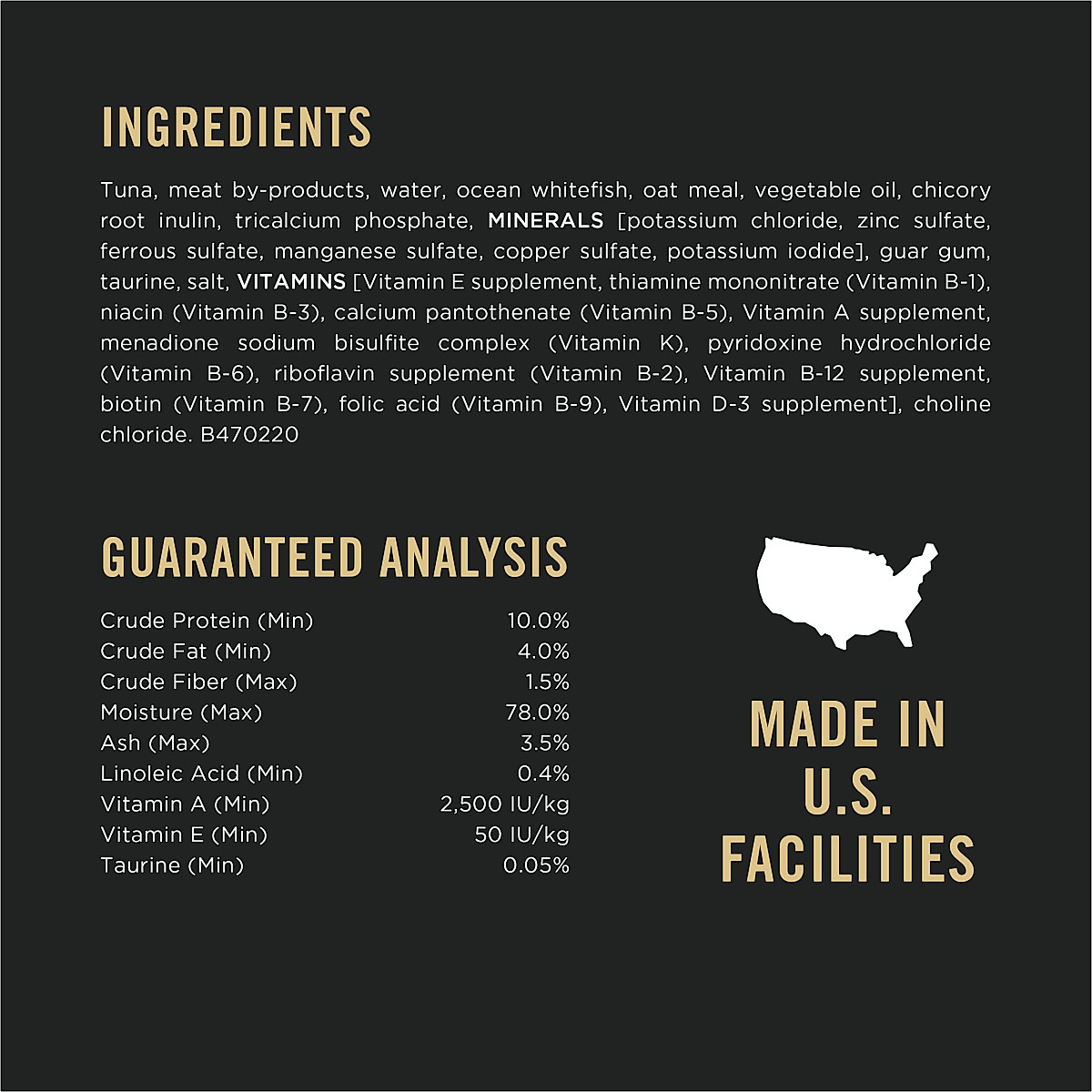 Purina Pro Plan Sensitive Skin and Stomach Cat Food, Tuna and Oat Meal Entree - (Pack of 24) 3 oz. Cans