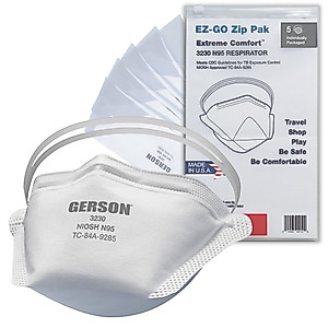 GERSON Pouch Respirator Face Masks - White Respirator Masks for Adults, 3230 Series