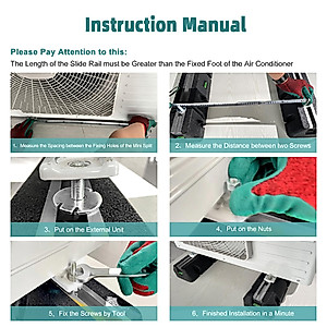 WeCooper Floor Mounting Base Pad for 9000-36000BTU,Heavy-Duty Condenser Rubber Floor Mount Base Kit,Anti-Vibration Isolator Mounting Bracket for Ductless Mini Split Air Conditioner Heat Pump