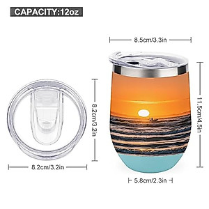OPTKSNCU 304 Stainless Steel Insulated Cup with Lid, Cloudy Sky Print Durable, And Easy to Clean – Ideal for Home, Office, And Gift Giving