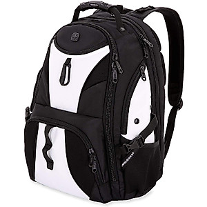 SwissGear 1900 Scansmart TSA 17-Inch Laptop Backpack, White/Black