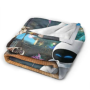 WEQDUJG Wall E Blanket Throws Bed Queen Size Ultra Soft Micro Fleece Warm Fluffy Couch Living Room Luxury Blankets 50 x 40 in
