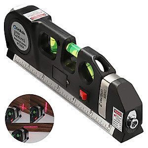 Green and Red Laser Level, Qooltek Multipurpose Cross Line Laser for hanging pictures