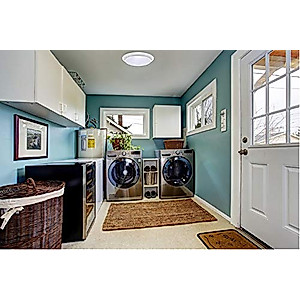 LIT-PaTH LED Flush Mount Ceiling Lighting Fixture, Dimmable 7 Inch 11.5W 900 Lumen, Aluminum Housing Plus PC Cover, ETL Qualified, 3000K, 1-Pack