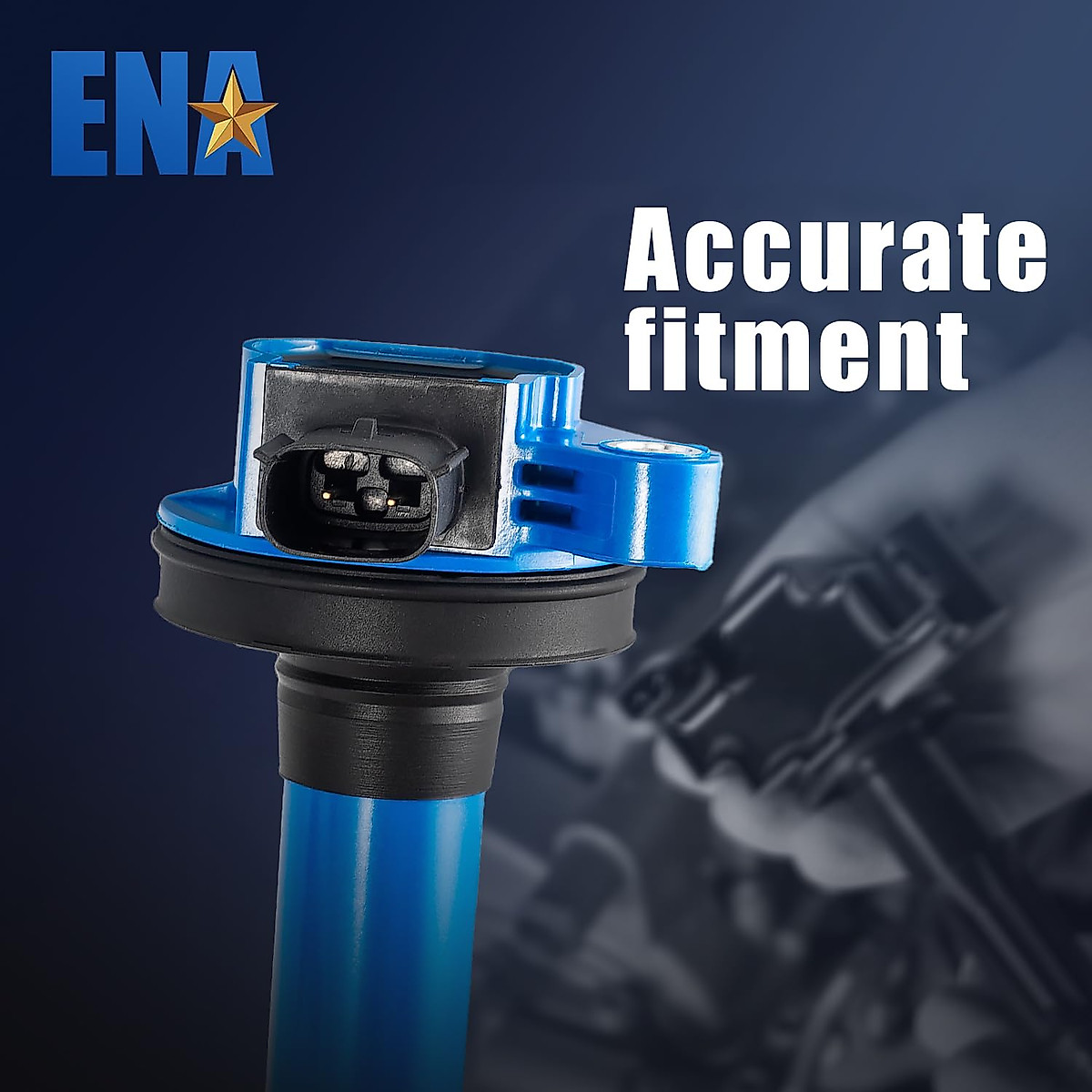 ENA Set of 8 Blue Ignition Coil Pack 2011 2012 2013 2014 2015 2016 Compatible with Ford F150 Mustang Lobo F-150 V8 5.0L Coils 5.0 Replacement for C1802 UF622 DG542 BR3Z12029A 5C1859