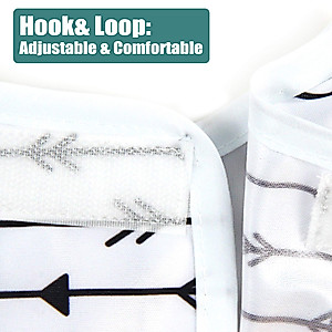 wegreeco Baby Long Sleeve Bib with Pocket, Toddler Leak-Free Bibs with Sleeves (6-24 Months), Washable Baby Shirt Bibs (Grey Arrow)