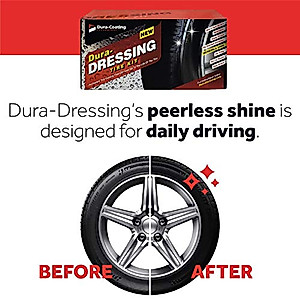 Dura-Dressing Total Tire Kit, XL Kit for 2-3 Cars or 1 Large Truck – Tire Dressing and Cleaning Kit – Made in the USA to Ensure your Tires Shine and Look Great