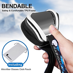 RABIGALA Ski Goggles Snow/Snowboard Goggles for Men Women Adult Youth Snowmobile Skiing Skating - 99.99% UV Protection Anti-fog