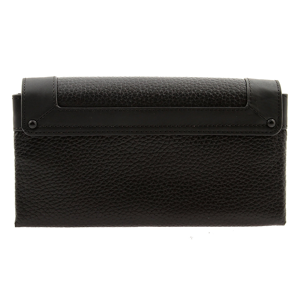 COACH Womens Pebbled Leather Coach Swagger Wallet Black One Size