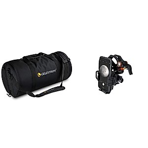 Celestron – 9.25” Telescope Optical Tube Bag – Custom Carrying Case Fits Schmidt-Cassegrain and EdgeHD – Ultra-durable Protective Walls & NexYZ 3-Axis Smartphone Adapter, Black
