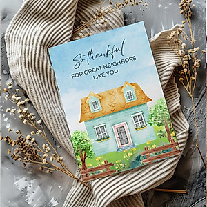 Prezzeluna Thank you Card for Neighbor - Neighbor Card - Moving Away Away Card for Neighbor