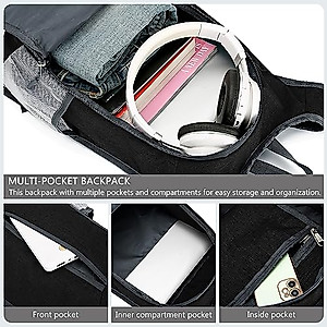 Esup 15L Lightweight Hiking Backpack Foldable Small Travel Backpack Packable Camping Backpack for Women Men (Black)