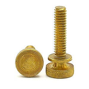 Knurled Head Thumb Screws - Solid Brass Machine Screws - #6-32 x 3/8" Qty 250