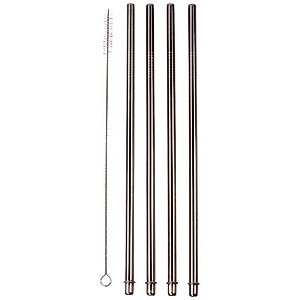 4 WIDE 40-Ounce Stainless Steel Straws (NO CUP) for 40 oz Ozark Trail Double-Wall Rambler Vacuum Cups - CocoStraw Brand Drinking Straw (4 Straws 40oz)