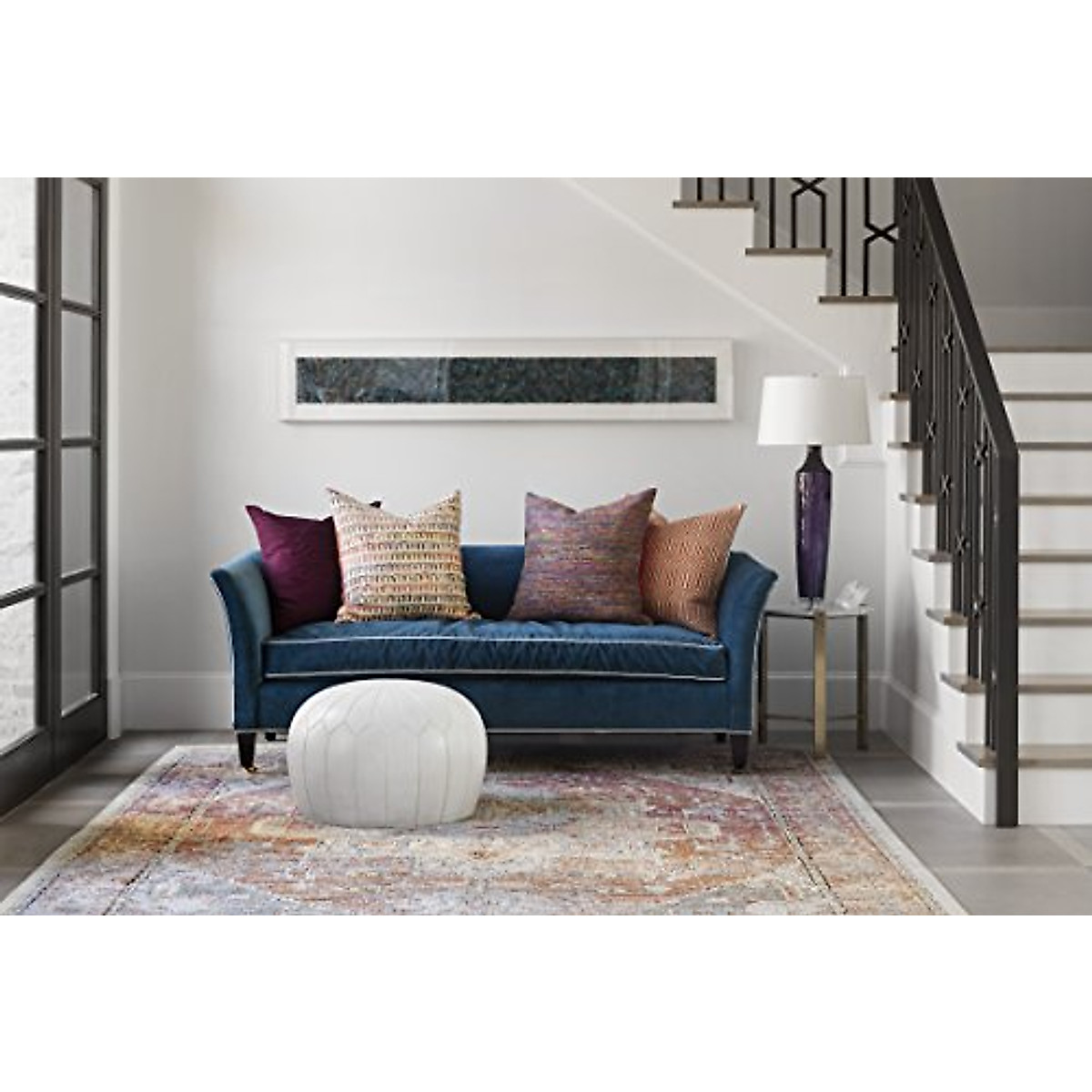 Loloi Javari Berry/Sunrise 2'-6" x 8'-0" Runner Rug