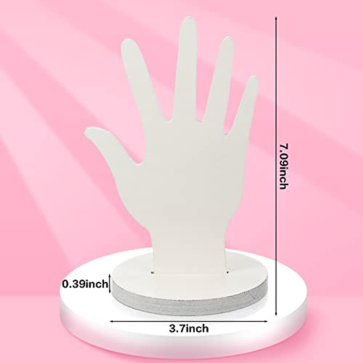 Weysat 12 Pcs Wooden Hand Form Bracelet Jewelry Display Stand Holder Aesthetic Mannequin Fingers Jewelry Organizer for Bracelet Ring(White)