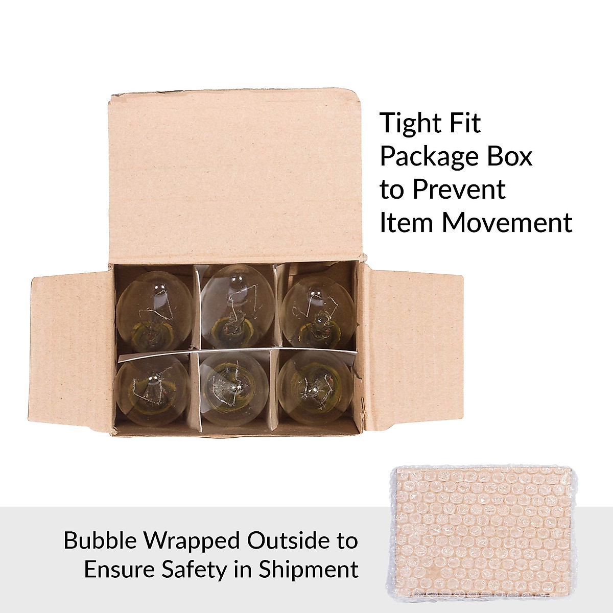 Simba Lighting C7 4W Replacement Bulb (6 Pack) for Night Light, Clear Candle Shape, 120V, E12 Candelabra Base, Dimmable, 2700K Warm White