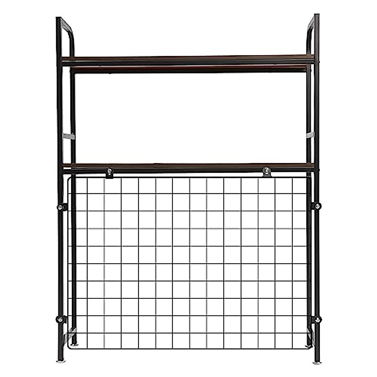 MhdunueSK Computer Desktop Bookcase,2 Tier Dorm Desk Hutch,Multipurpose Adjustable Dorm Desk Bookshelf for Home Dorm Office Supplies 29.5 * 7.9 * 38.6Inch (Black)