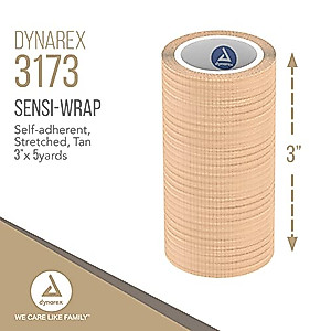 Dynarex Sensi Wrap, Self-Adherent 3" x 5 yds Tan 24/Cs