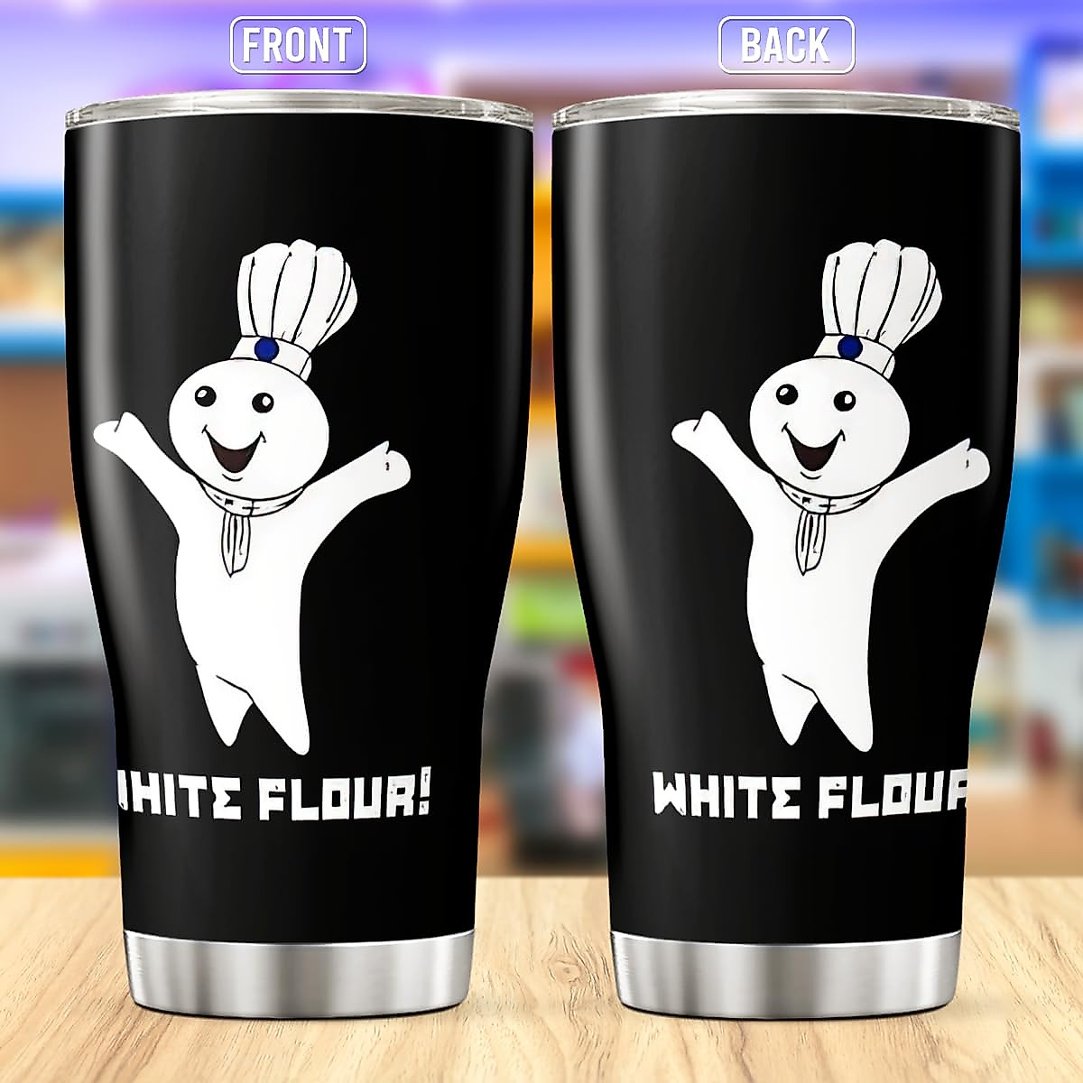 Tumbler Pillsbury Tea Doughboy Iced Office Coffee 20 30 Oz Hot Stainless Travel Steel Insulated