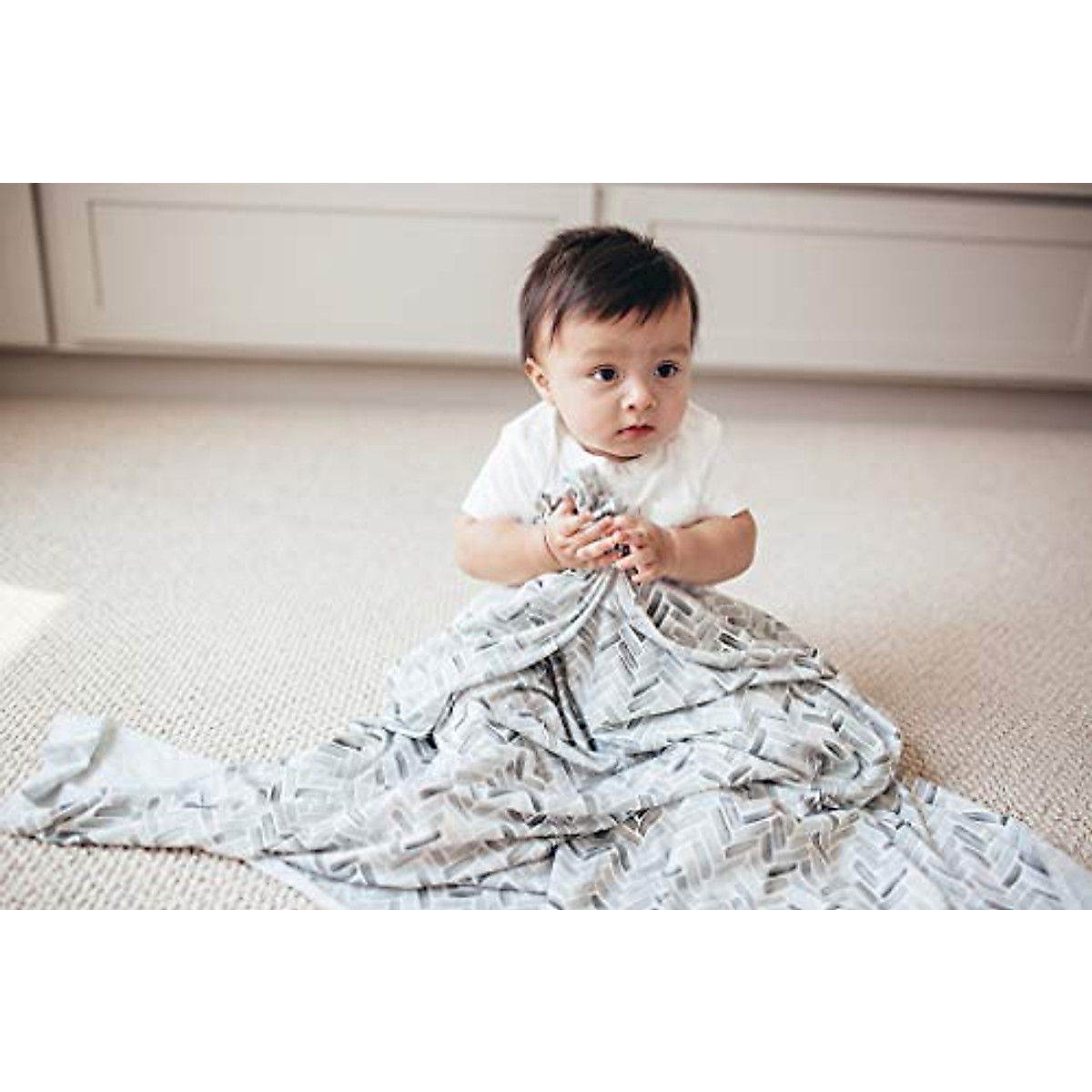 Copper Pearl Large Premium Knit Baby Swaddle Receiving Blanket Alta