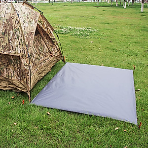 FREE SOLDIER Tent Footprint Ultralight Camping Tarp Waterproof Tent Tarp Ground Sheet Mat Tarp with Drawstring Storage Bag for Outdoor Camping, Hiking, Backpacking, Picnic(Gray, 55"×83")