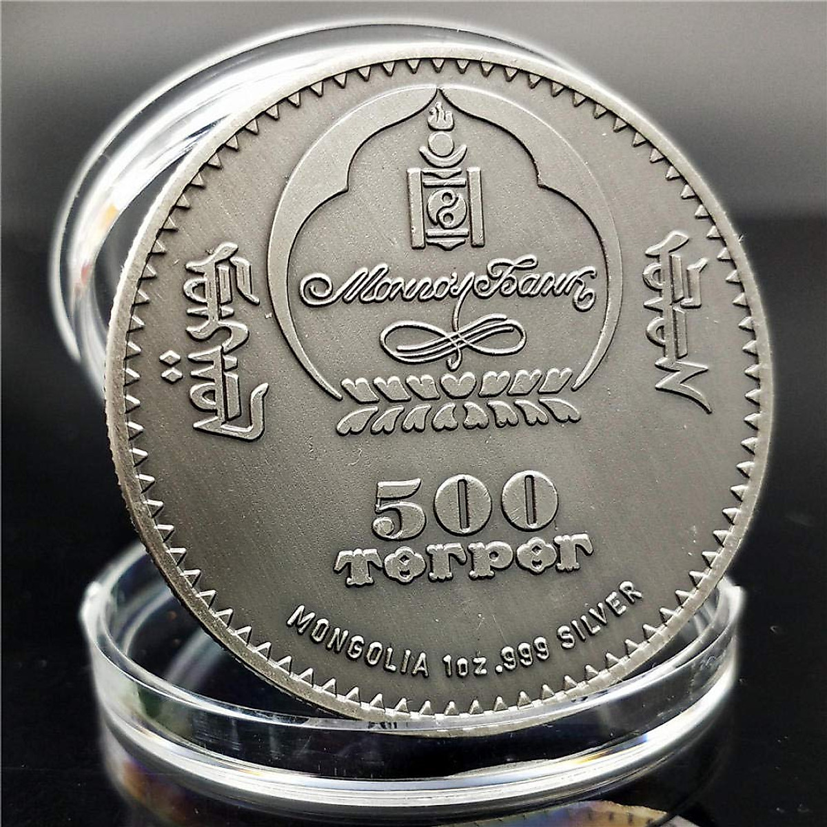 Coin Collection Commemorative Coin 2019 Animal Commemorative Coin, Foreign Currency, Mongolian Coin, Embossed Commemorative Coin, Gobi Bear with Smart Eyes and Cute Eyes