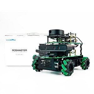 Raspberry Pi 4B ROS Robot Lidar Mapping Navigation Depth Image 3D Analysis Mecanum Wheel Python Programming Learn Explore Robotic Kit（Pi Standard Ver-with Pi 4B(4G)）