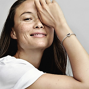 Pandora Jewelry Beaded Heart Sterling Silver Charm