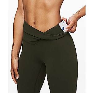 Lululemon Align II Stretchy Yoga Pants - High-Waisted Design, 25 Inch Inseam, Dark Olive, Size 8