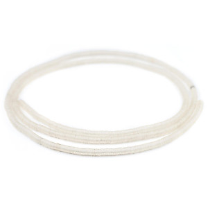 African Vinyl Beads, Ghana Vulcanite Crafts Supplies for DIY Jewelry Making, Necklaces, Bracelets (4mm, Clear)