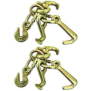 BA Products Qty. 2, Secure Tow 3CL-RTJG -x2, Two G70 Hook Cluster w/Grab, Mini J, R & T Hook for Tow Truck Flatbed Car Carrier