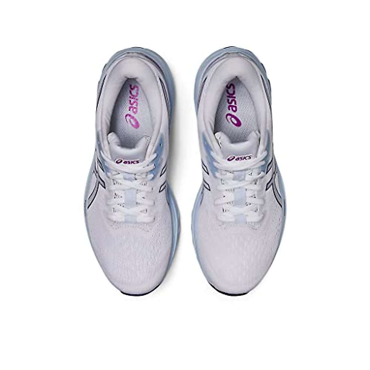 ASICS Women's GT-1000 11 Running Shoes, 9, White/Dive Blue