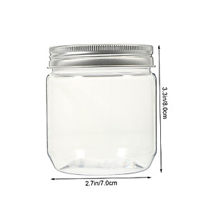 Hemoton 8 Pcs Kitchen Storage Jar Empty Condiment Containers Transparent Cereals Jar Empty Cylinder Jar Candy Canister Kitchen Pantry Jars Kitchen Nuts Storage Dry Nuts Sealing Jars