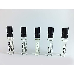 Le Labo Discovery Set - An0ther 13, Bergamote 22, Rose 31, Santal 33 and The Noir 29 - .05 ounce Unisex Spray Samples