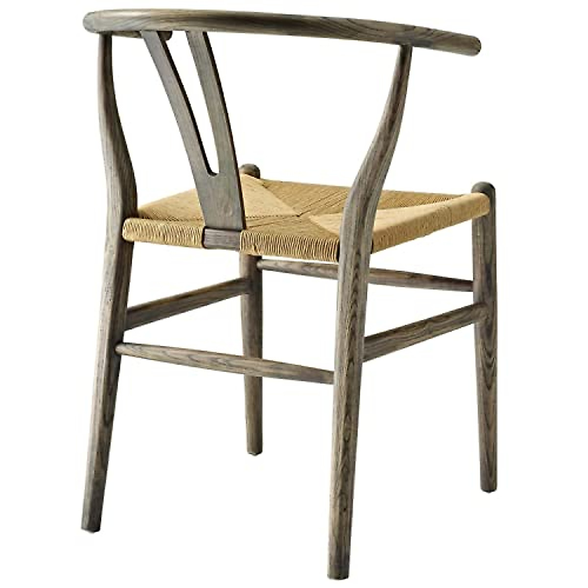 Modway Amish Mid-Century in Weathered Gray Wood Dining Armchair