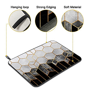 DIOLPOM Marble Large Dish Drying Mat for Kitchen Counter-24 x 18 inch, Anti-slip Super Absorbent Fast Drying Pad Dish Drainer Mat, Microfiber Absorbent Dish Drainer/Rack Pads for Sink