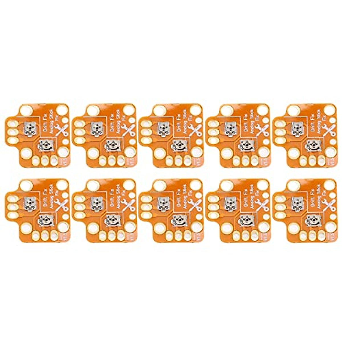 Gamepad Joystick Drift Repair Board, 10Pcs Gold Universal Game Controller Drift Fix Mod Durable for Game Controller