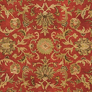 SAFAVIEH Antiquity Collection 5' x 8' Red / Red AT52E Handmade Traditional Oriental Premium Wool Area Rug