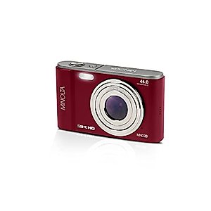 Minolta MND20 44 MP / 2.7K Ultra HD Digital Camera (Red)