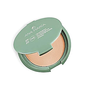 Ana Maria Maquillaje Cosmeticos | Polvo Facial Compacto Arroz Aloe Vera FPS 20 UVA | Make up Pressed Powder SPF 20 0.5oz-14gr (Avellana | Hazelnut (7))