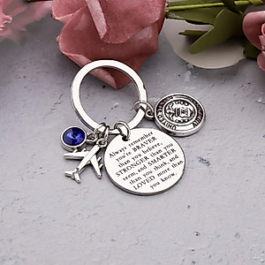 Air Force Gift Air Force Keychain Always Remember You’re Braver Than You Believe Keychain (Remember-Air ForceKS)