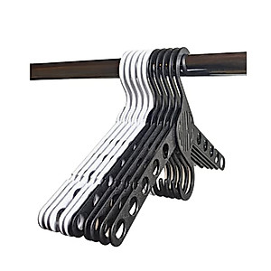 Wing Smart Hanger | Flat Foldable Heavy Duty Plastic Clothes Hanger | Space Saving Organizer for Closet | Dual Hooks Notched Shoulders | Multiple Hanging Items | 5 Pack Made in Korea