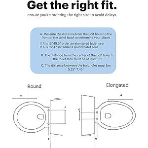 Brondell LT89 Electric Bidet Toilet Seat, Fits Round Toilets, White – Side Arm Control, Warm Water Wash, Strong Wash Mode, Stainless-Steel Nozzle, Nightlight and Easy Installation