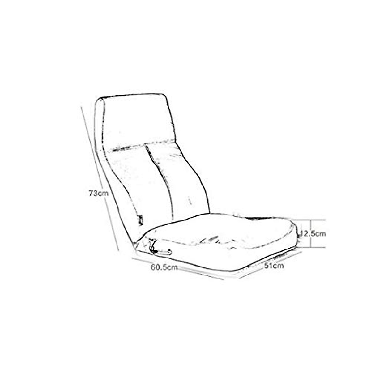 GYDJBD Lazy Sofa， Outdoor Indoor Adjustable Soft-Brushed Polyester Cord Multiangle Floor Chair