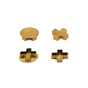 E-MODS GAMING 12 in 1 - Metal Mod 6 Swap Thumbsticks Joysticks, 4 Paddles & 2 Dpads with Open Tool for Xbox One Elite Controller (Gold)